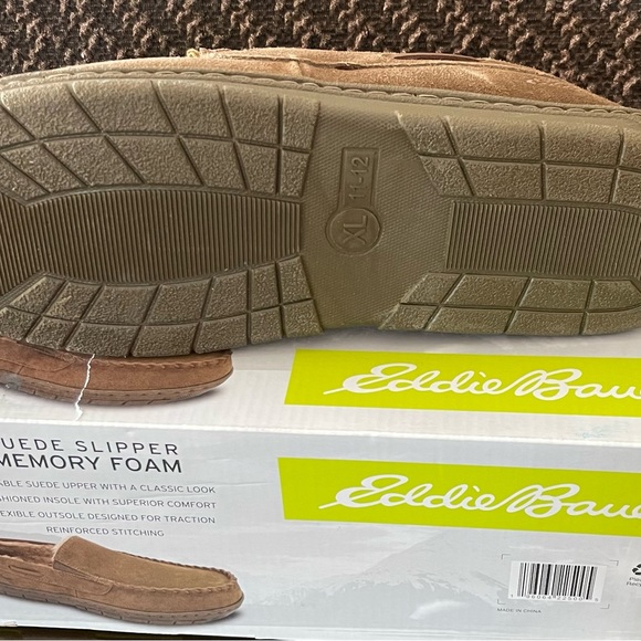 Eddie Bauer | Shoes | New In Box Eddie Bauer Suede Slippers Wmemory ...
